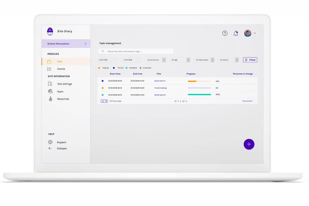 Construction Task Management App