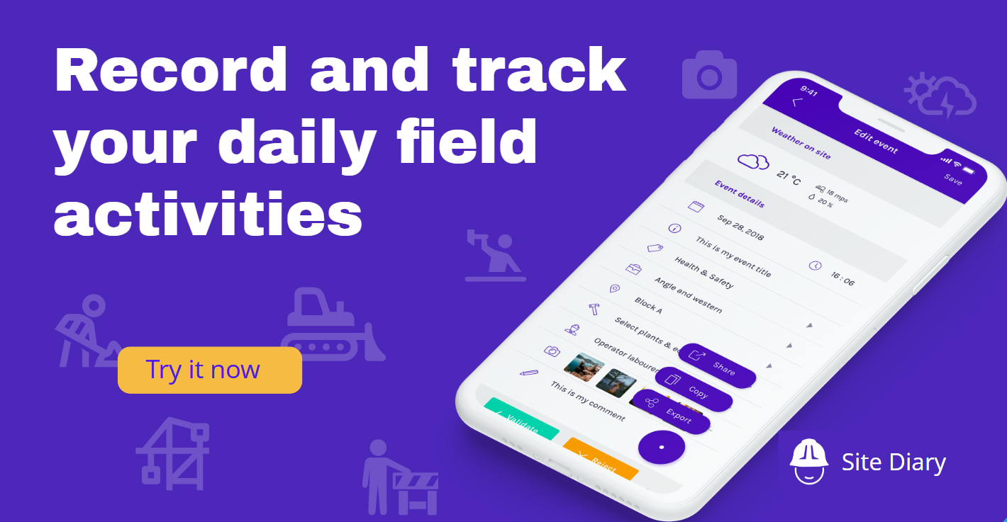 How Site Diary app works